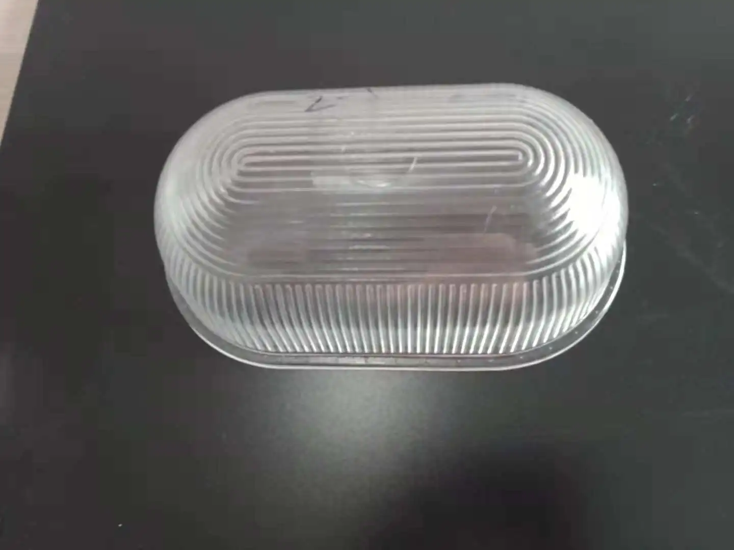 Frosted Stripped Inner Exploision Proof Oval Glass Waterproof Outdoor ...