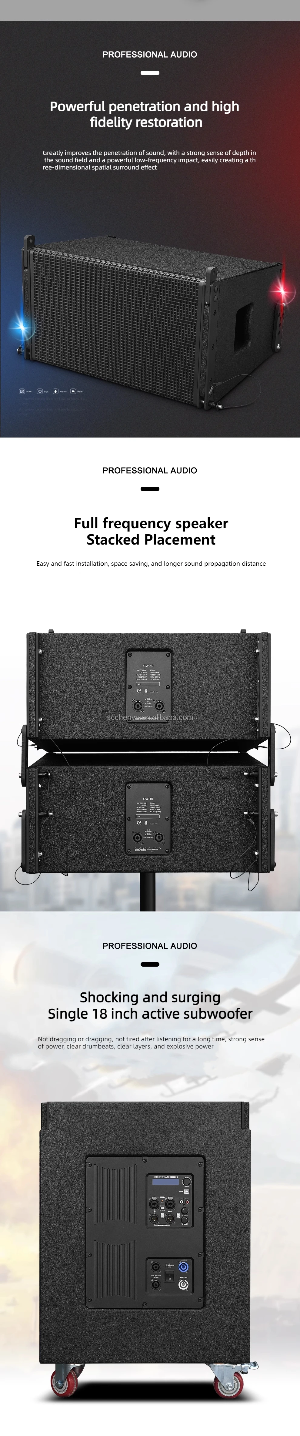 Hot Sale Single 10 Inch Line Array Sound System Professional Stage ...