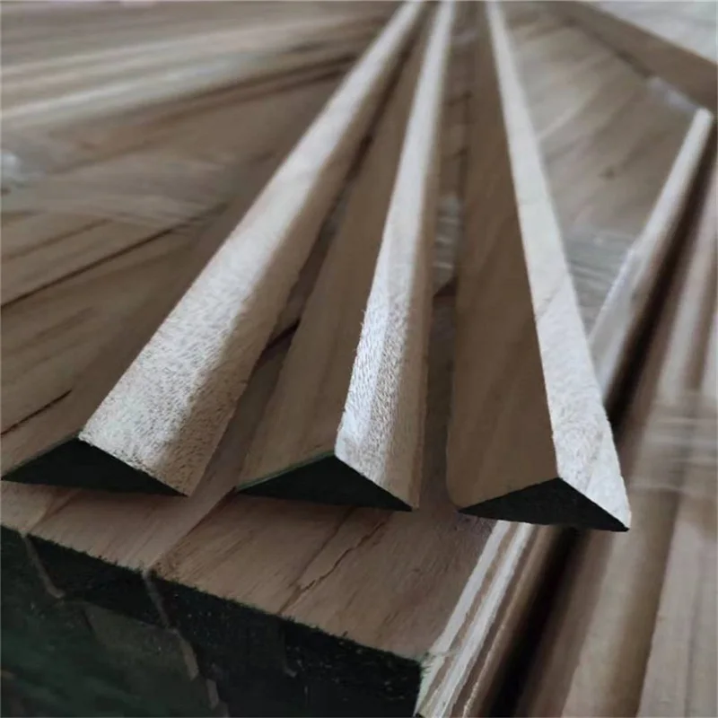 Decoration Moulding Square/Trapezoid/Triangle Chamfer Paulownia Wood ...