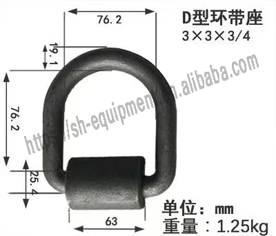 G80 1.12T to 15T Hoist Rings Rigging Hardware Weld-on D Rings Alloy ...