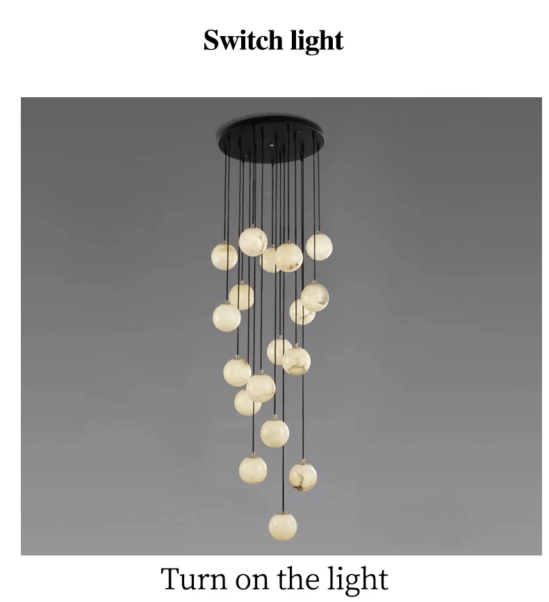 Custom Staircase Foyer Loft Pendant Light Lamp Luxury Nordic Simple ...