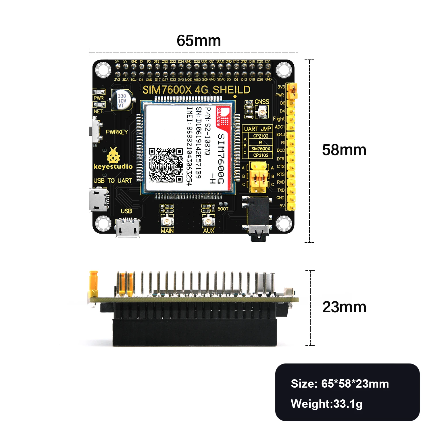 SIM7600X 4G Module - GSM GPRS GPS Modules for DIY Projects
