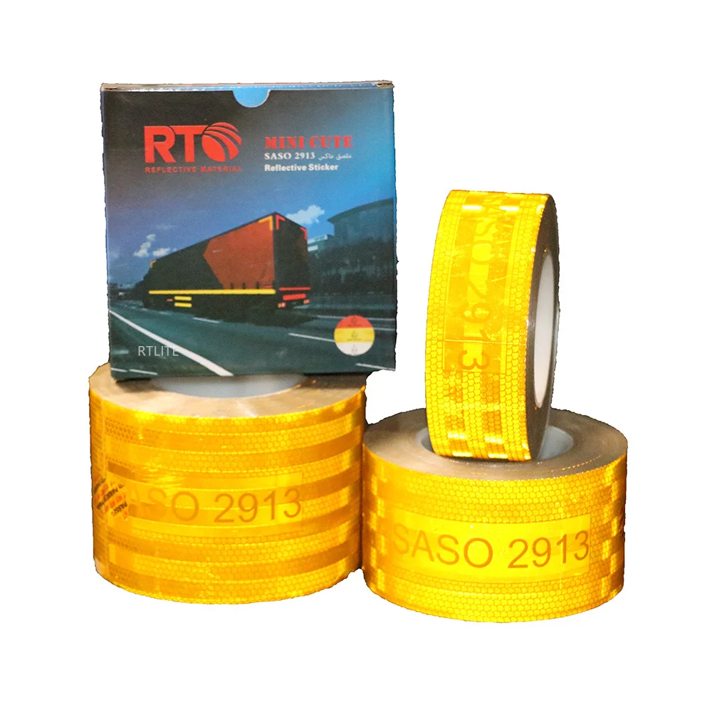 SASO 2913 Yellow Reflective Conspicuity Tape - Micro-Prismatic ...