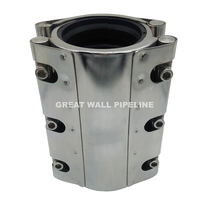 Double Section Stainless Steel Pipe Coupling Repair Clamps