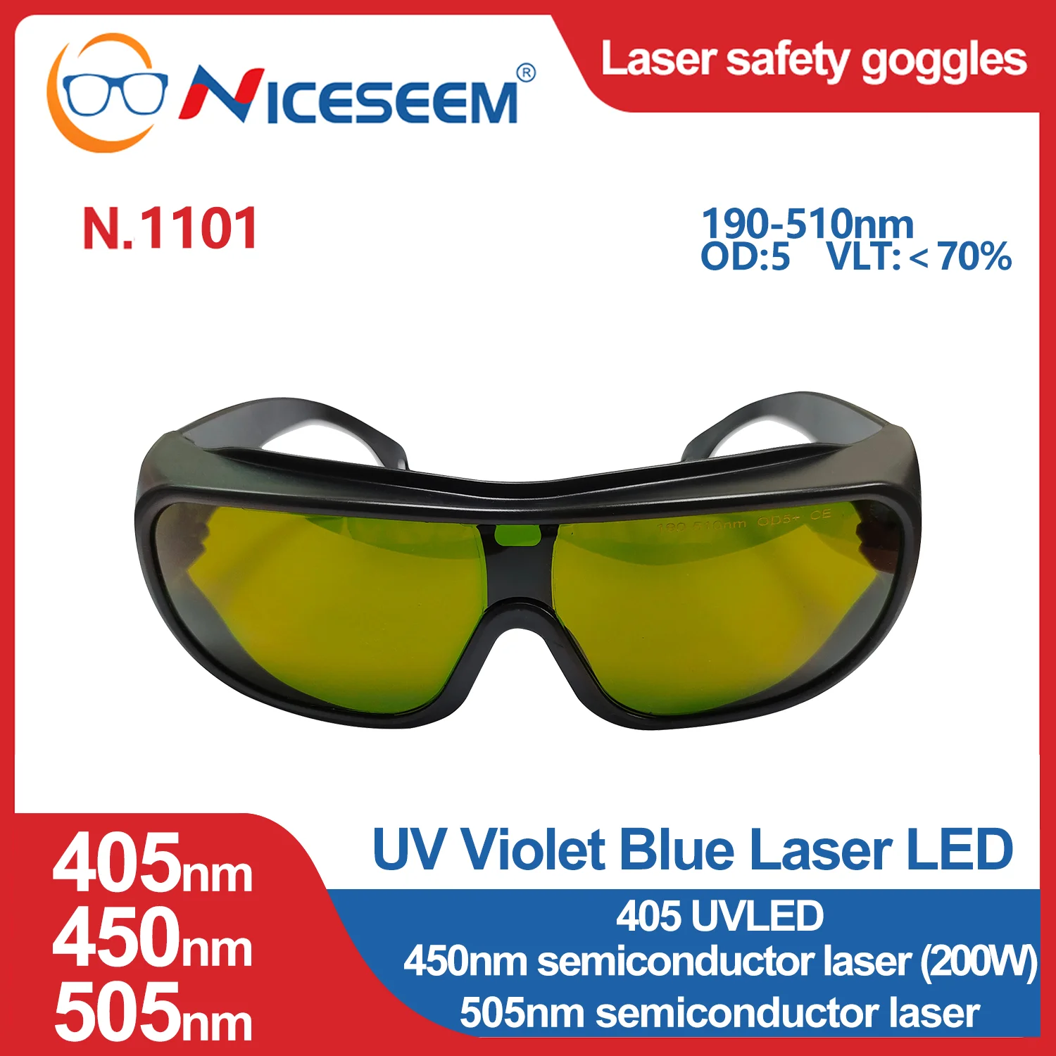 190-510nm C Laser Diode Module200nm Led Lens Protective Glasses Glass ...