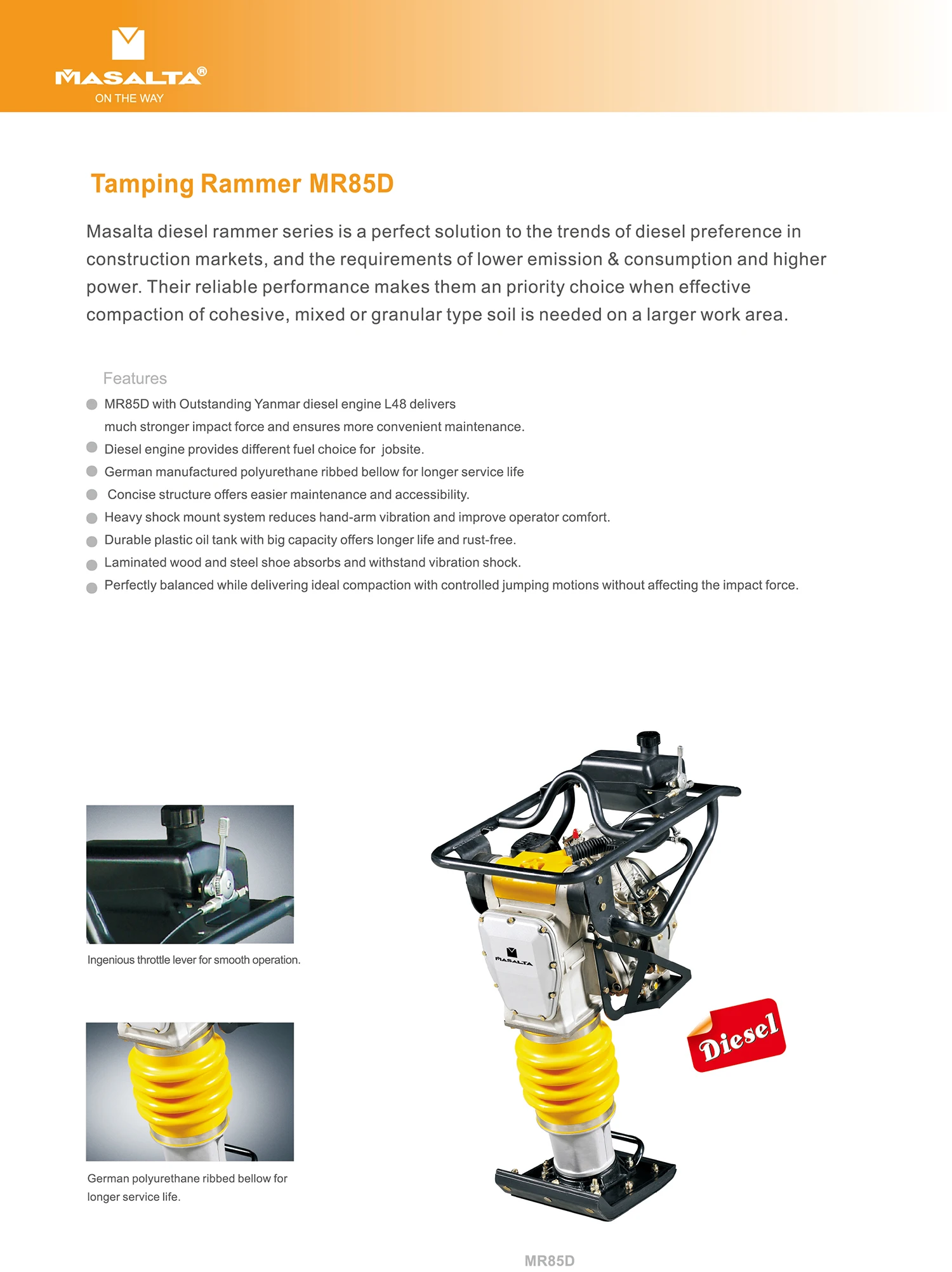 GX160 Jumping Jack Tamp Honda Robin Tamping Machine High Quality Rammer ...