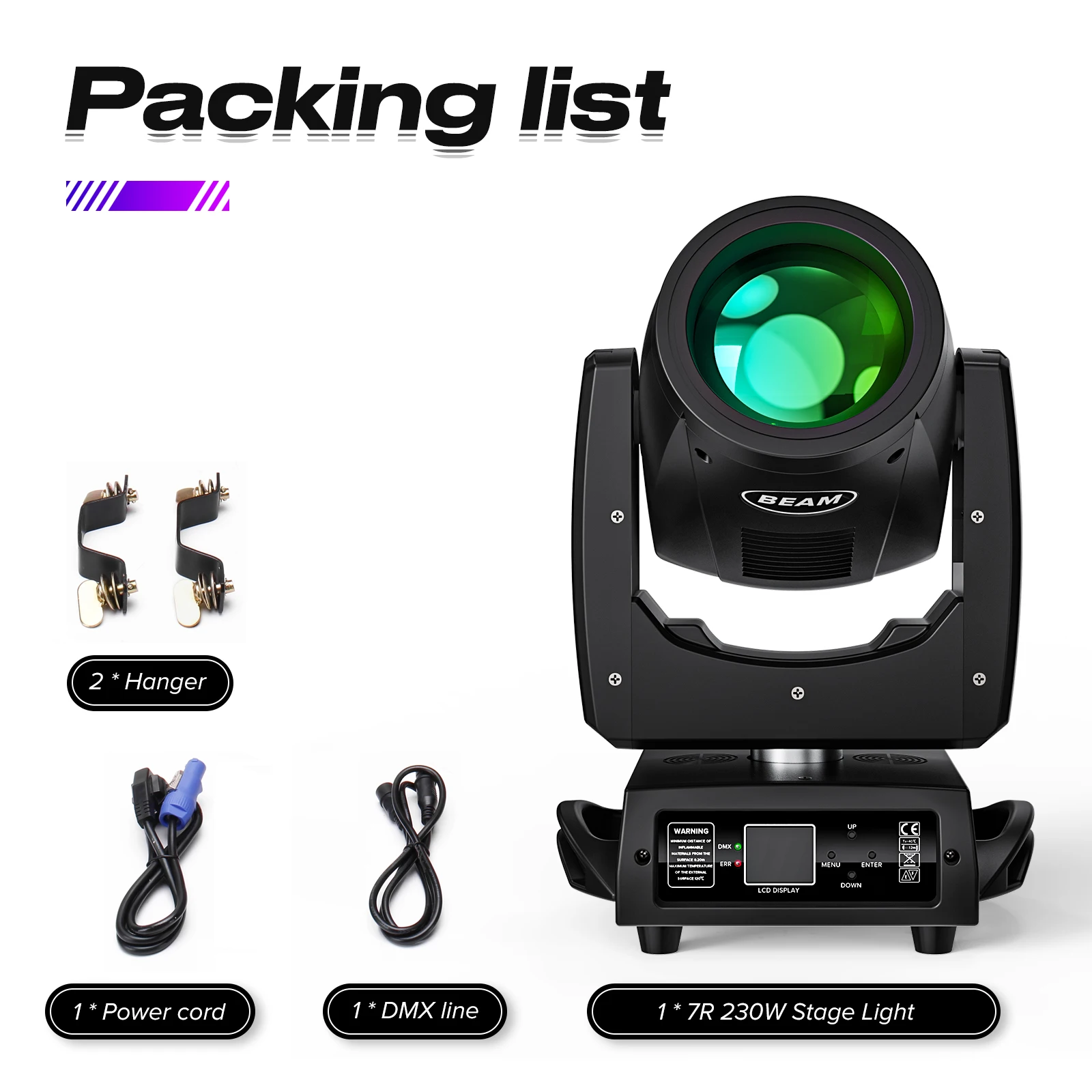230w Stage Moving Head Light 15 Gobos And 14 Colors Rainbow Effect ...