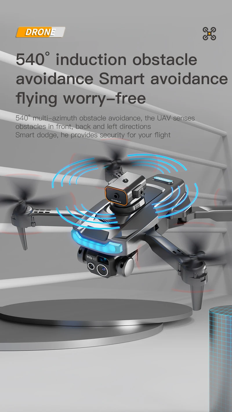 P15 GPS Drone with Dual 4K/8K Cameras - Obstacle Avoidance