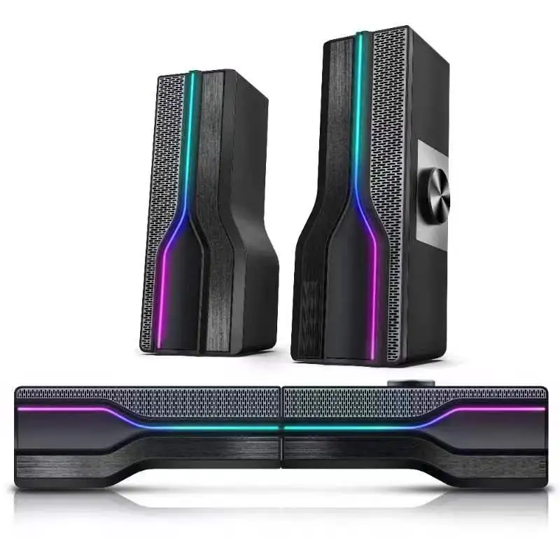 Sate(as-92002)colorful Led Light Pc Speaker Wired Usb Power Computer ...