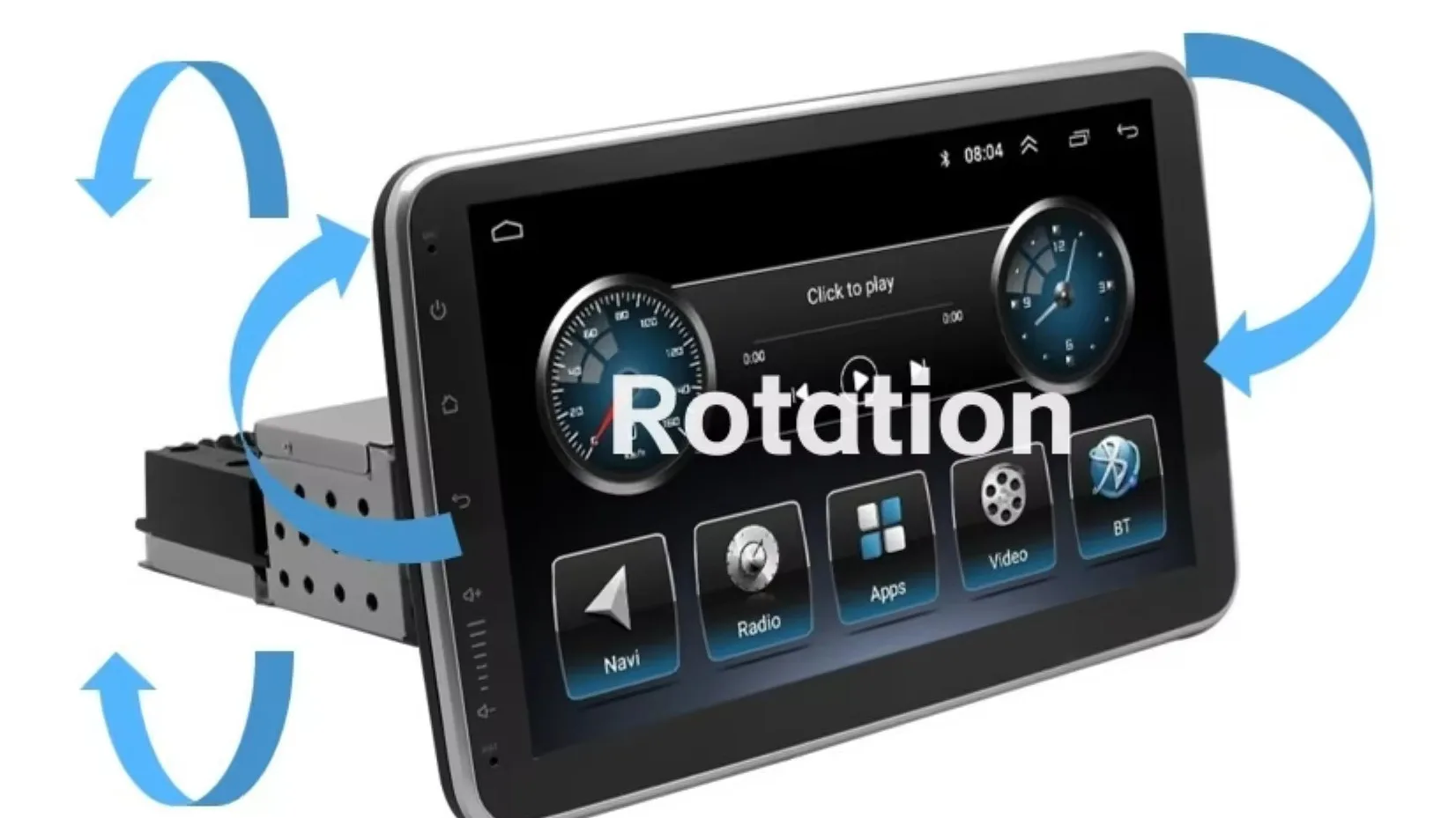 Rotational Car Dvd Player 1 Din Android Car Radio 10.1 Inch Touch ...
