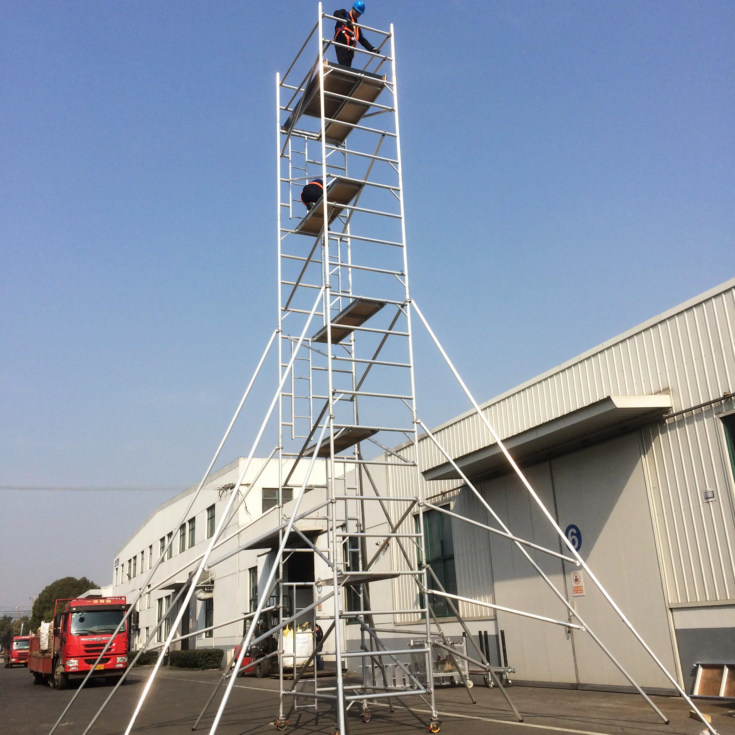 Aluminum Mobile Scaffolding Tower for Construction Certification Whole ...