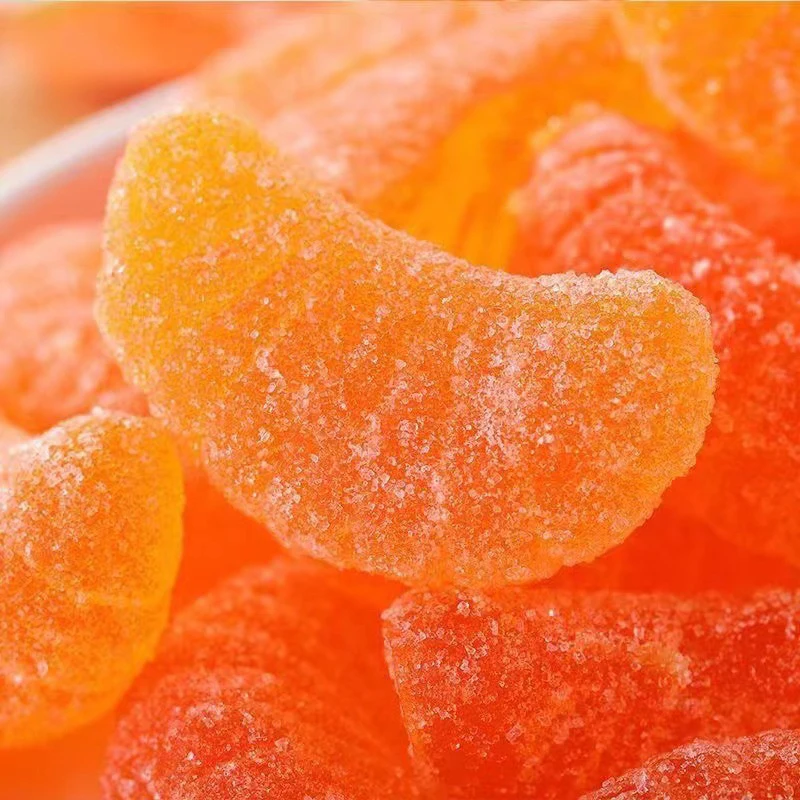 Orange Shape Fruit Gummy Candy Natural Soft Gummy Chewy Candy ...