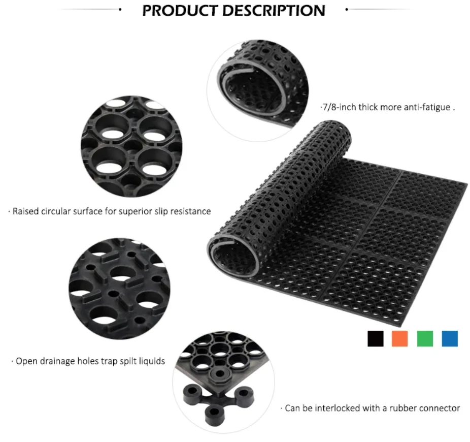 Marine Deck Rubber Flooring - Durable & Perforated Mats