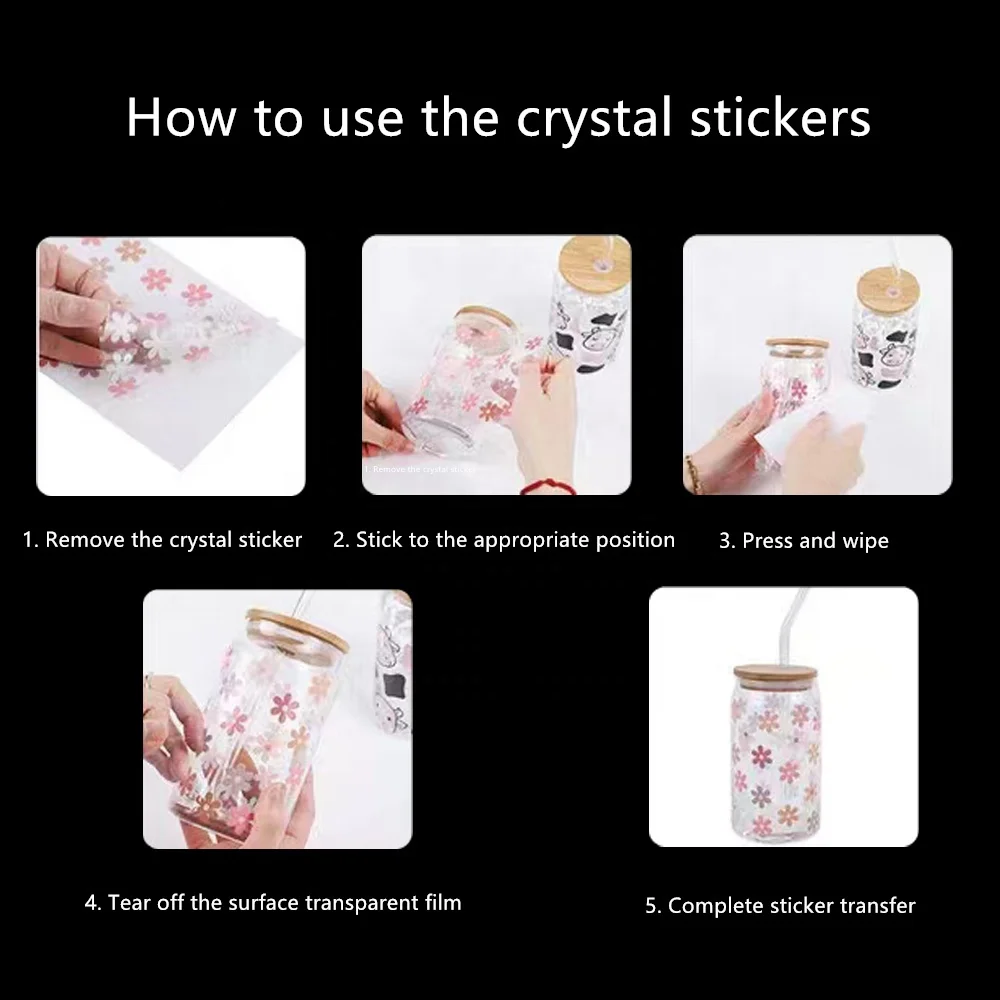 MIYA Custom Cartoon Decal Label UV DTF Cup Wrap Transfer Sticker for ...