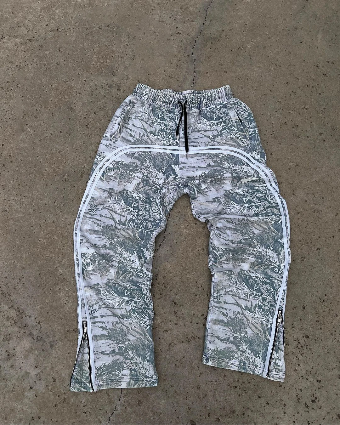 Custom French Terry Cotton Sweatpants Side Zipper Jogging Pants Men's ...