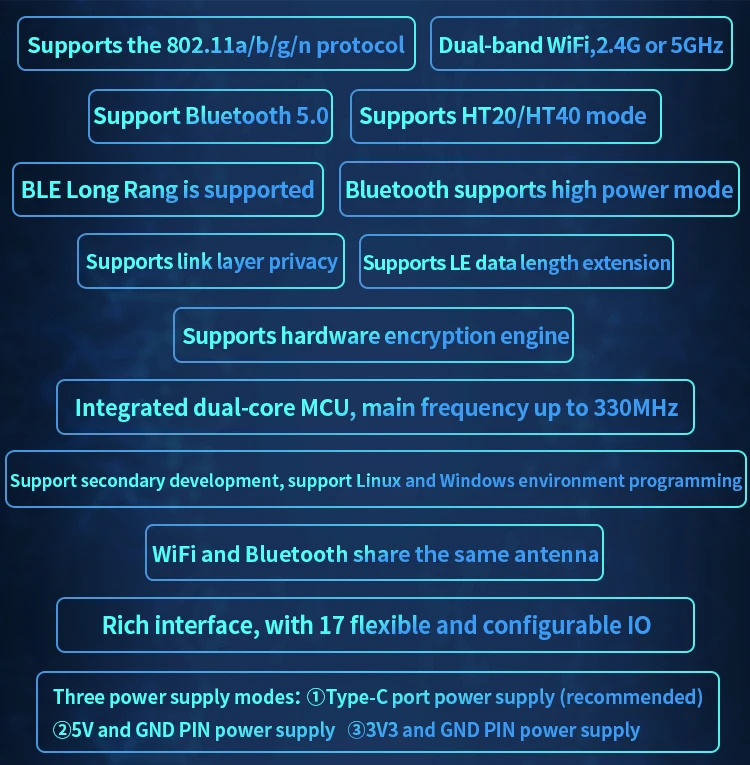Ai-Thinker BW20-12F Dual-Band WiFi Module with Onboard Antenna & BLE 5. ...
