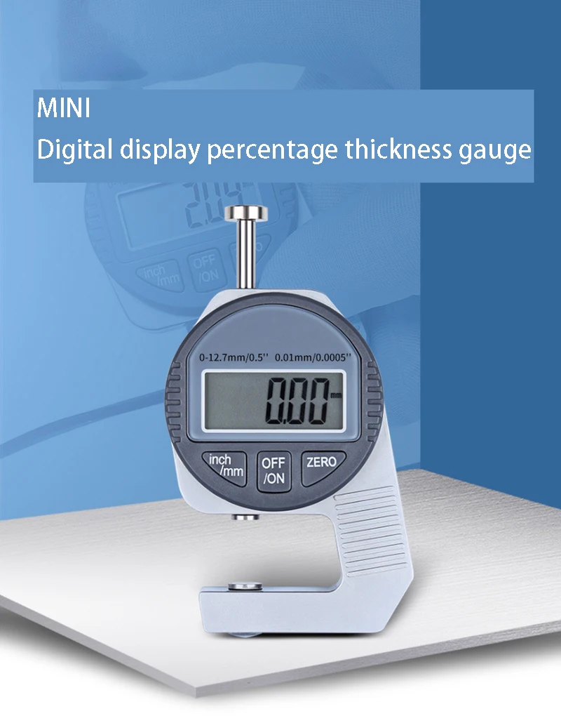 Mini Electronic Thickness Gauge for Plastic Film Paper Leather Rubber ...