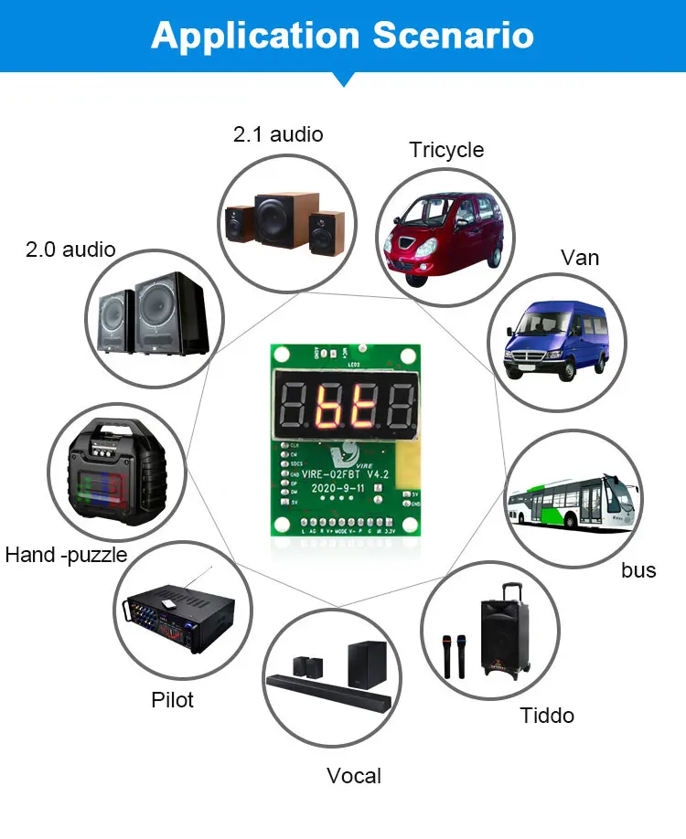 VIRE Mini Mp3 Player Bluetooth Audio Fm Kit Usb Mp3 Player Decoder Module