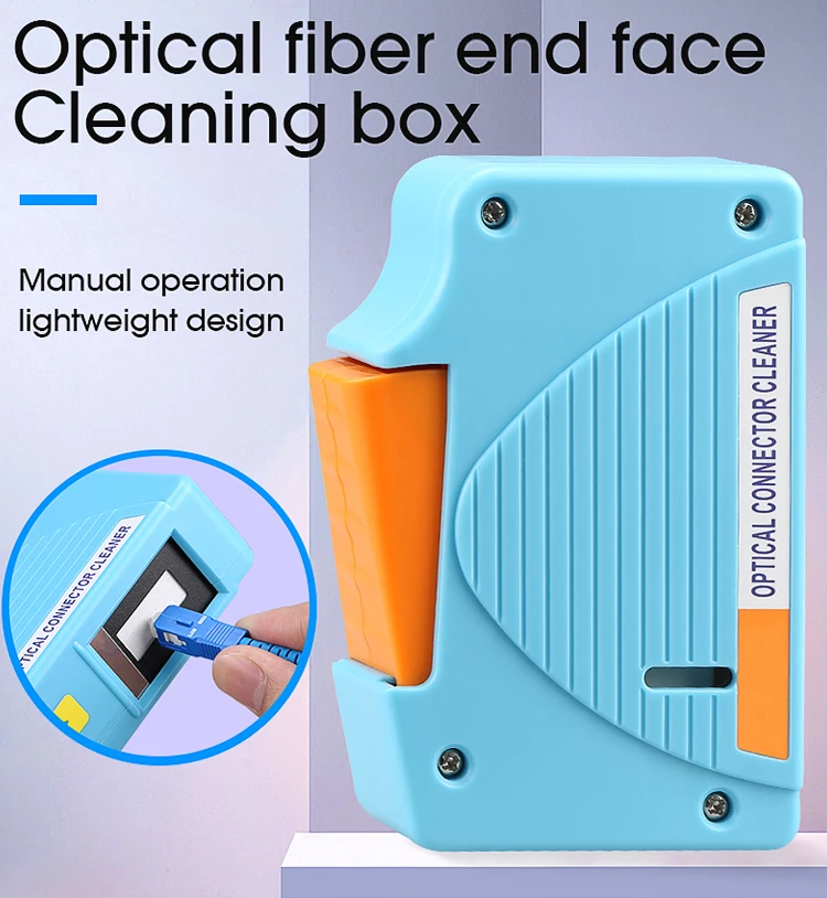 Cassette Type Fiber Optic Jumper End Face Cleaner,Replaceable Core Blue ...
