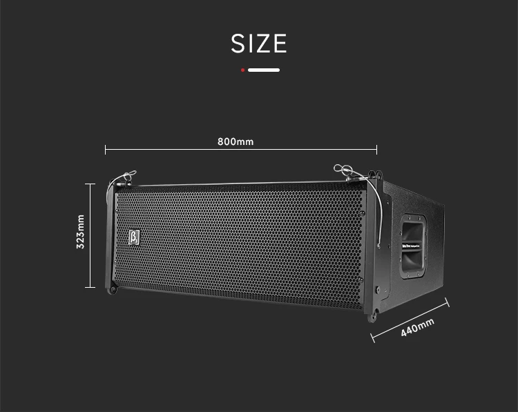 2022 Betathree Two Way Dual 10" Weatherproof Line Array Speaker 10 Inch Speaker 1080w Rms Line ...