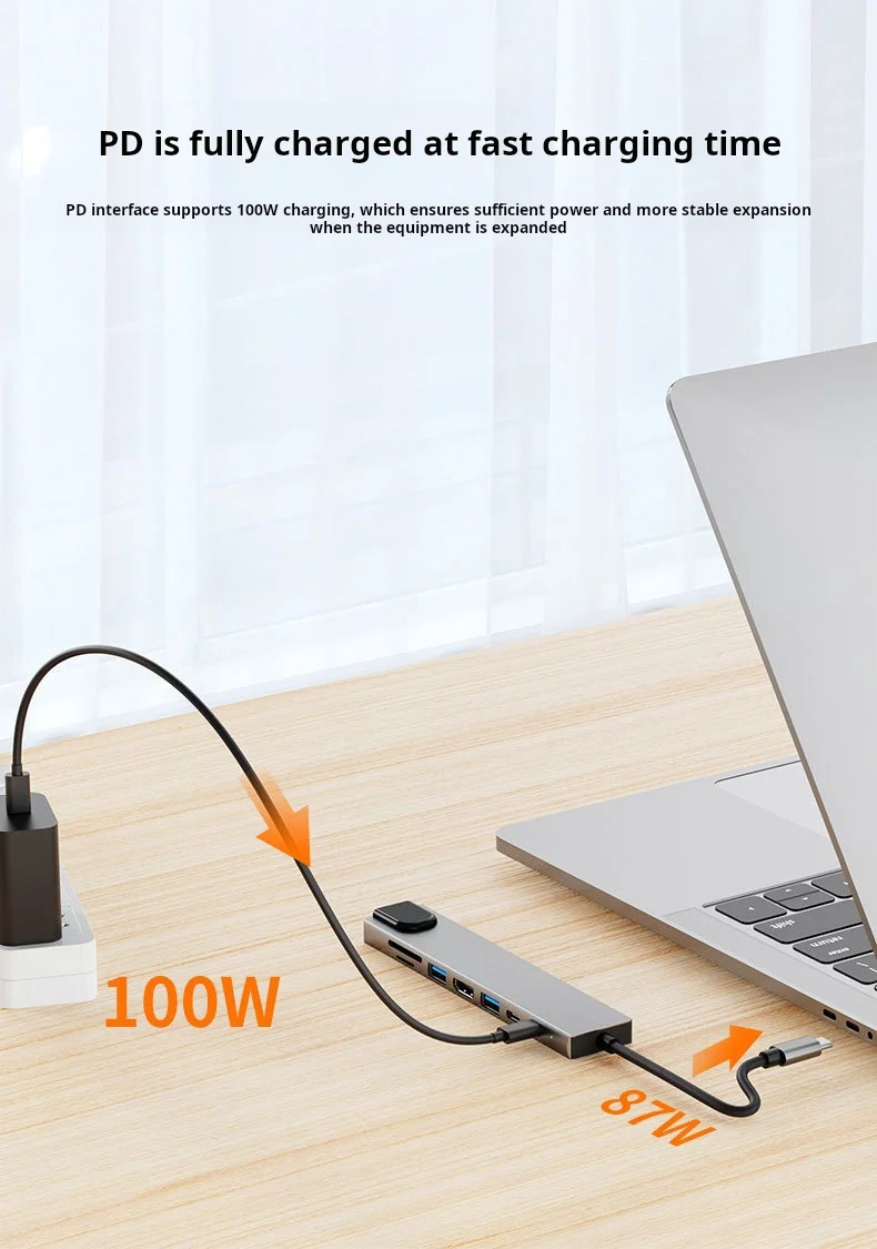 8 In 1 Docking Station Concentrator Usb Hub 2.0 3.0 Adapter Dock Multi ...