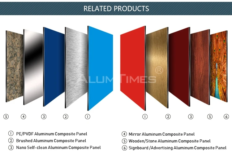 Alucobond Price per Sheet Mirror Reflective Texture Design