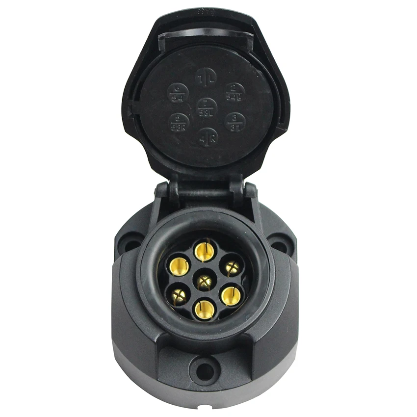 Heavy Duty Tow Bar Electrics 7 Pin 12v N Type Plastic Trailer Socket ...