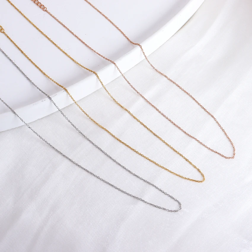 Wholesale Thin Rolo Chain Necklace - Stainless Steel