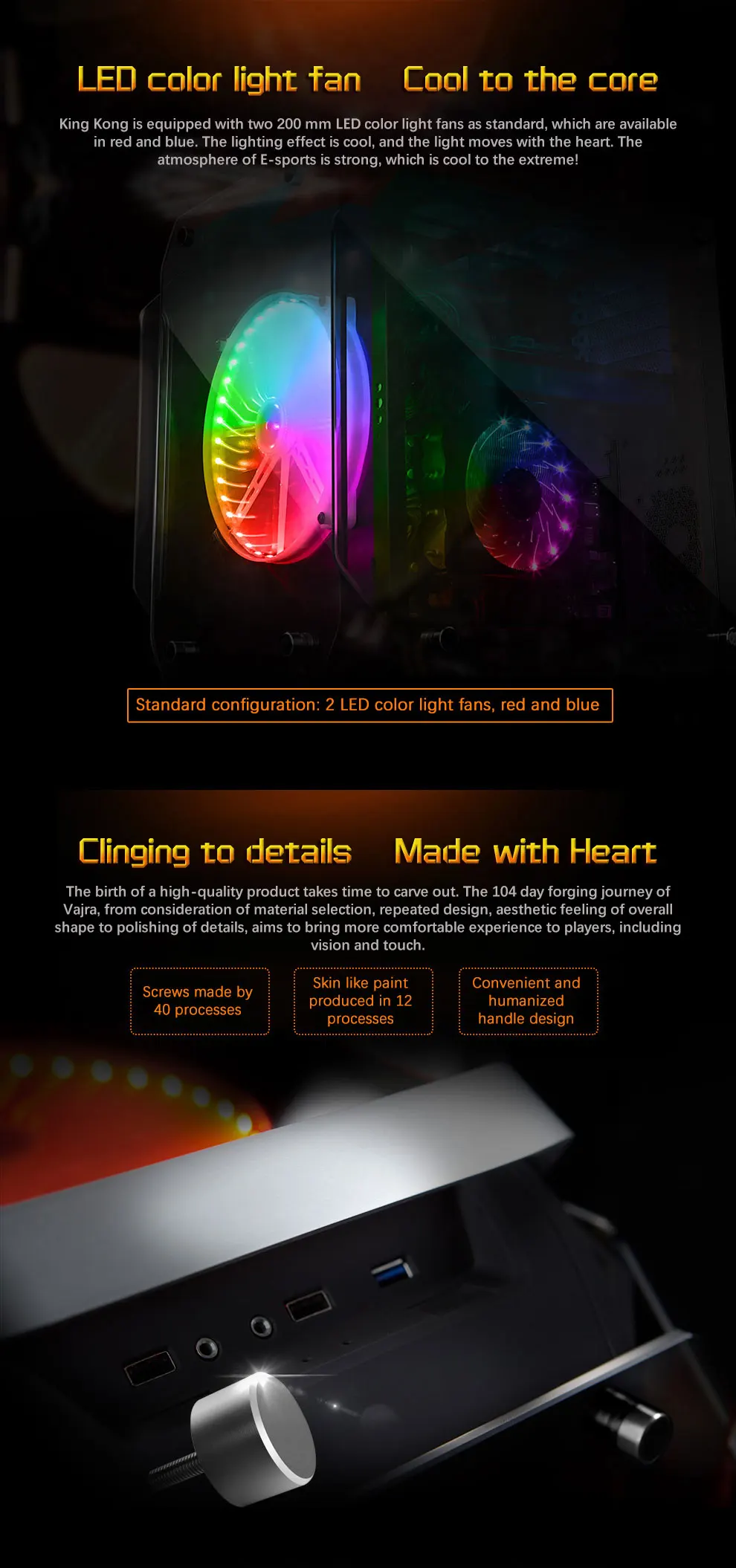 Lovingcool PC Case - Tower Cool Design for Gaming