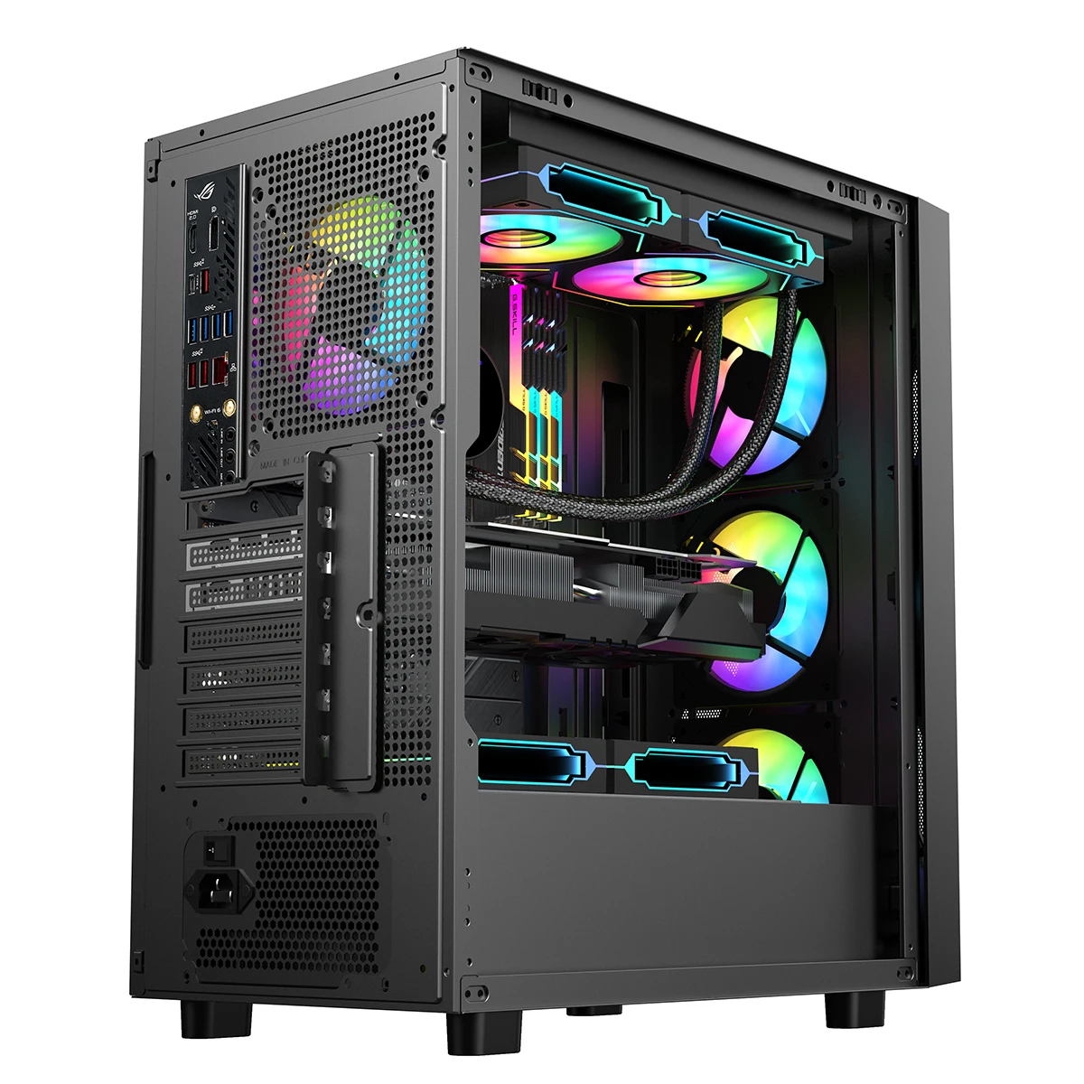 Ruix P30 ATX PC Case - High Quality Tempered Glass Side Panel
