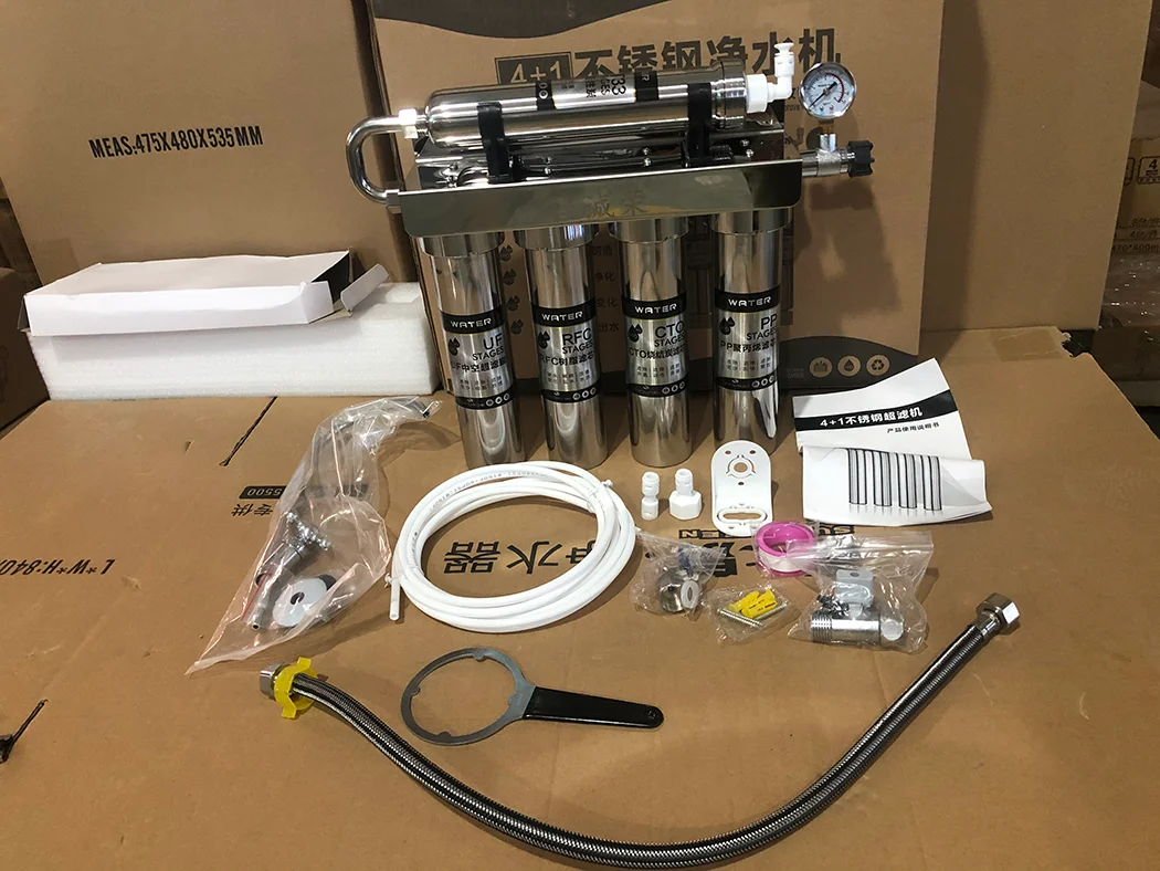 Ultrafiltration Water Purification System Stainless Steel 5 Stages ...