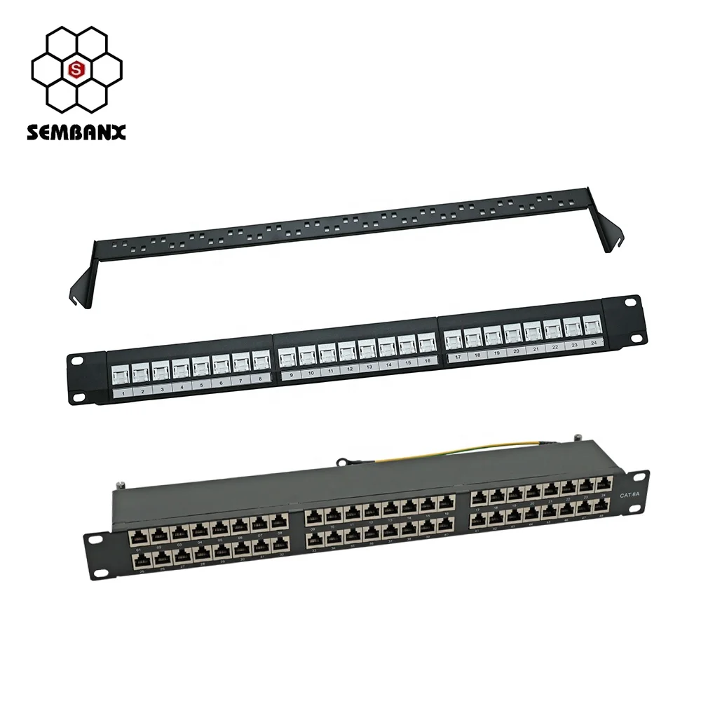 1u 48port Patch Panel Cat5e Cat6 Cat6a - Buy 1u 48 Port Patch Panel,1u ...