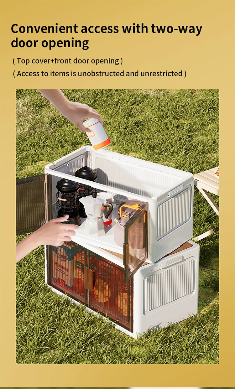 Custom Camping Plastic Storage Box - Portable & Foldable