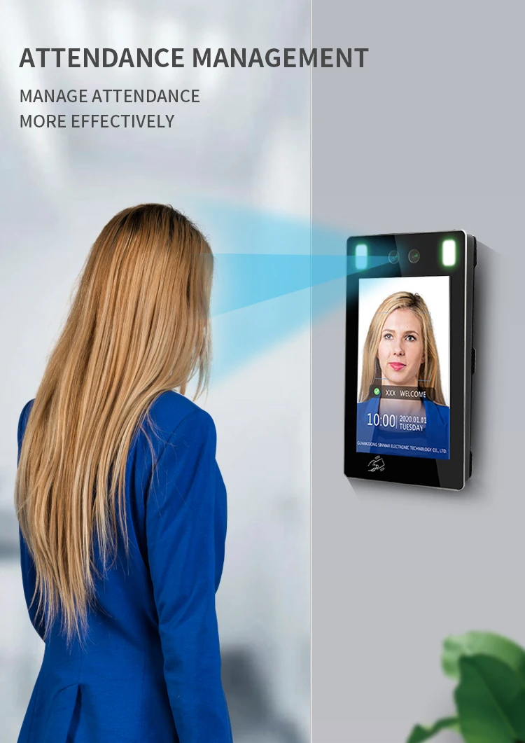 Office Room Touch Screen Face ID Access Control System