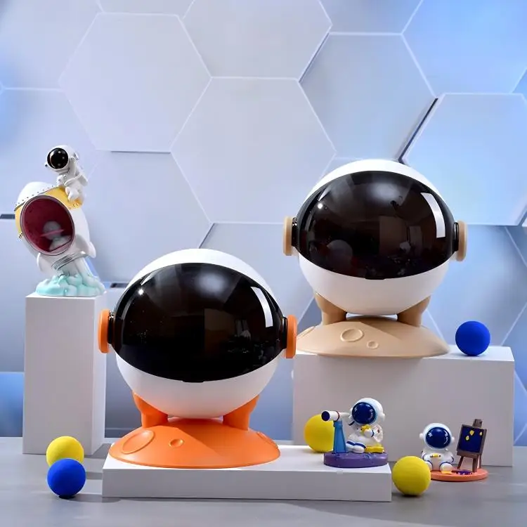 Spaceman-Themed Futuristic Desk Organizer Adjustable Compartments for ...