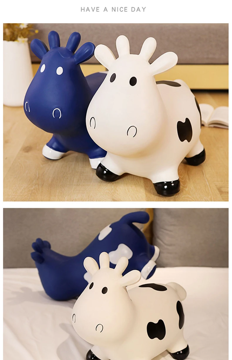 Milk Cow Jumping Bouncy Animal Bouncy Hopper Inflatable Jumping Animal ...