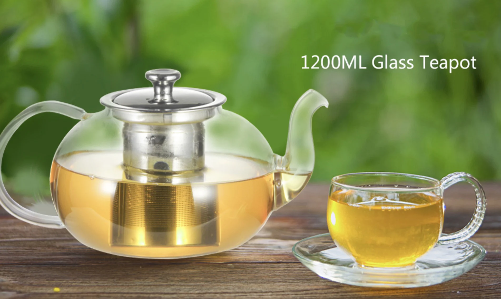40 Oz 1200ml Stovetop & Microwave Safe Teapot With Removable Loose Tea ...