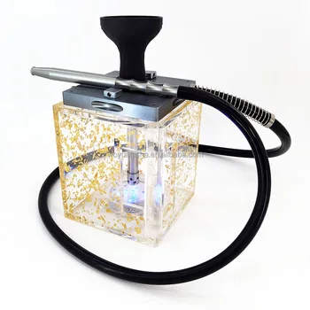 Magnetic Hukka Mini Led Light Acrylic Hookah Square Box Shisha - Buy ...