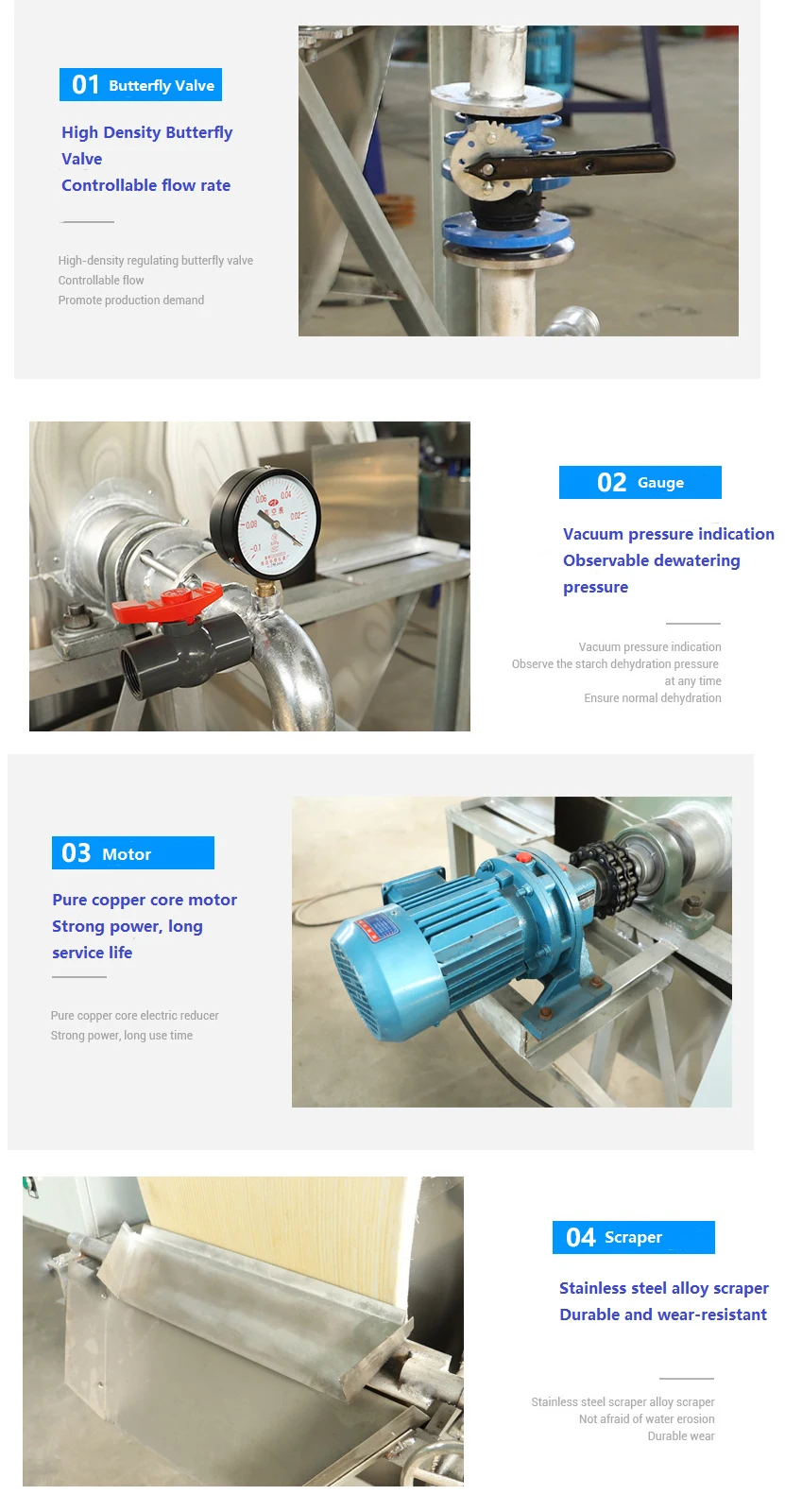 Cassava Garri Vacuum Drum Filter Dewatering Automatic Sweet Potato ...