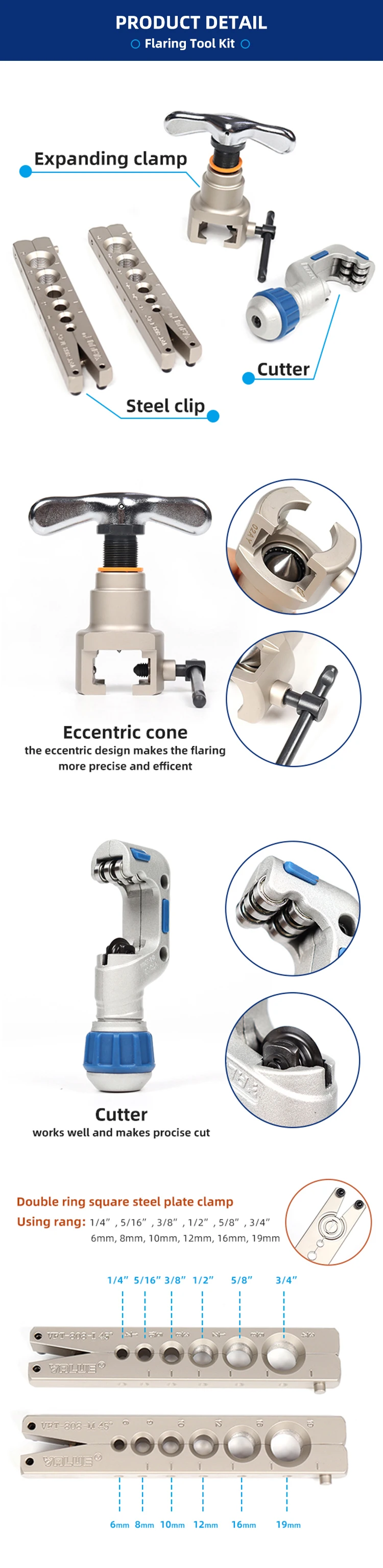 Hvac Flaring Tool Kit For Copper Pipe Installation Swag Tool Set For ...