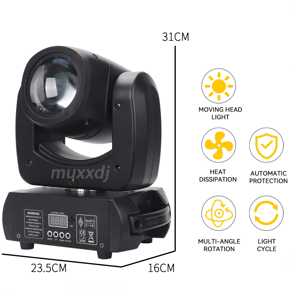 Muxxdj 100W Beam Stage Light RGBW DMX LED Lighting Profesional Moving ...