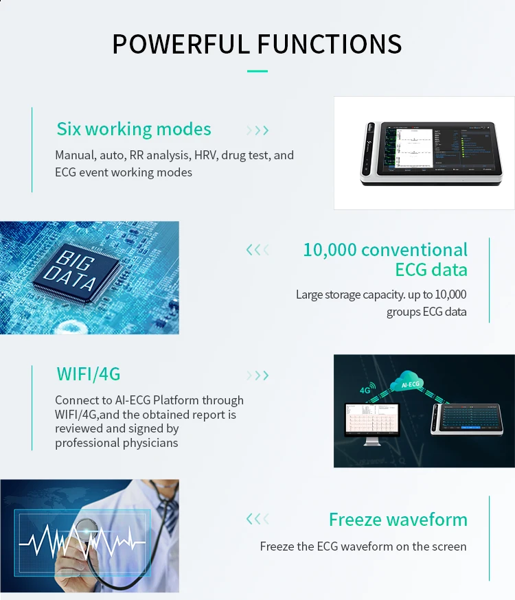 Lepu NEOECG S120 - Premium 12 Lead EKG Device for Portability