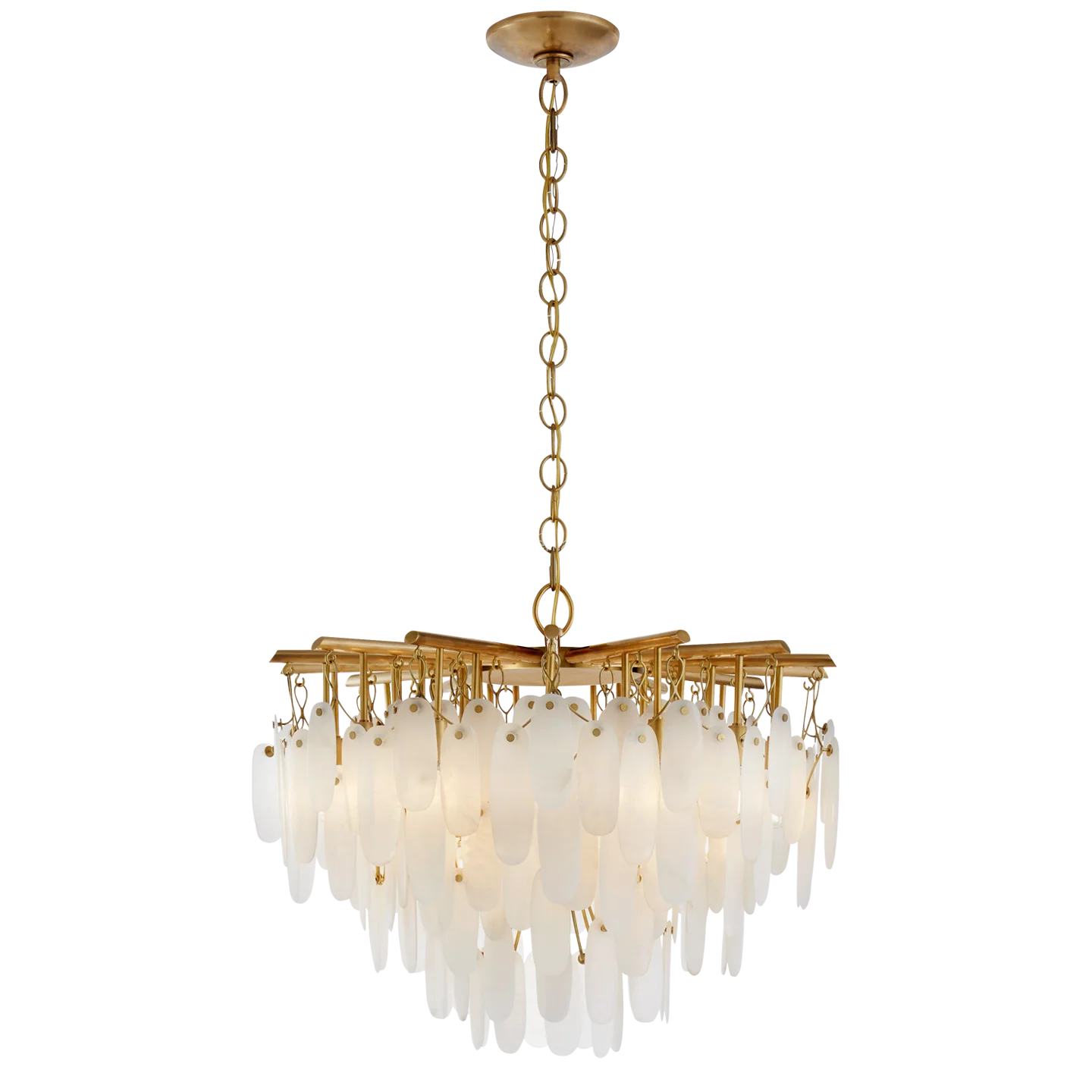 Foyer Entryway High Ceiling Modern Alabaster Waterfall Chandelier ...