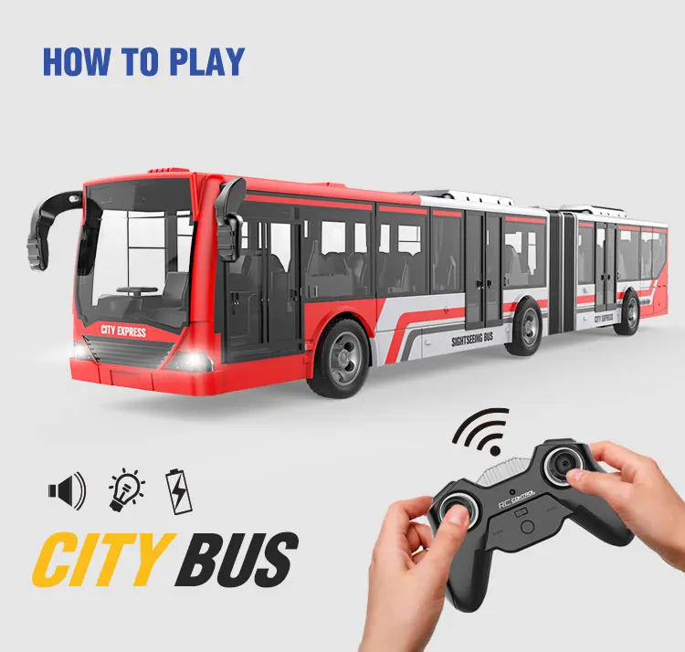 2.4ghz 4 Channels Remote Control Bus Toy - Full Function