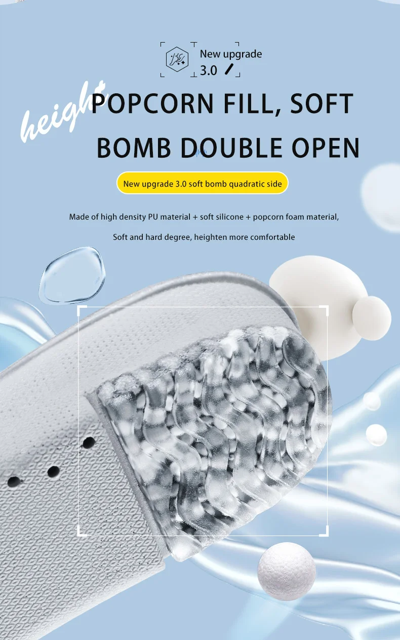 Wholesale/custom Popcorn Height Increase Shock Absorption Non Tiring Feet Invisible Internal ...