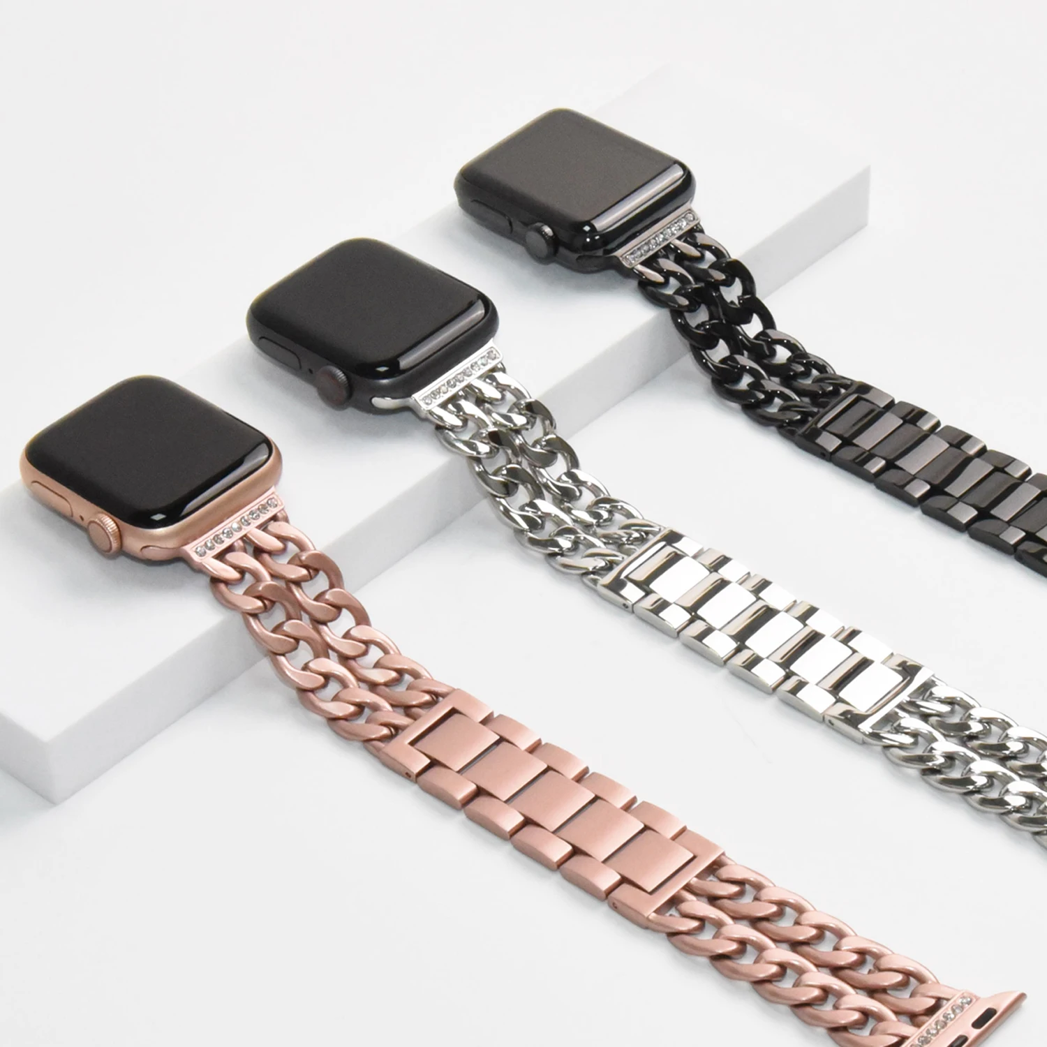 Keepwin Cowboy Diamond Chain Bracelet Solid 304 Stainless Steel Women ...