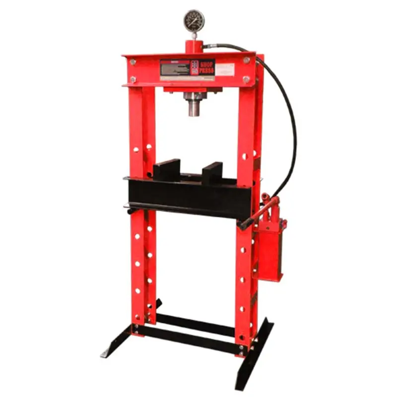30-ton Hydraulic Shop Press - Heavy Duty Double Piston Pump