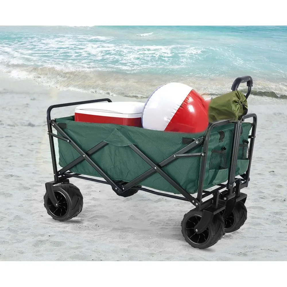 Collapsible Wagon Cart Utility Camping Fold Wagon Telescoping Handle ...
