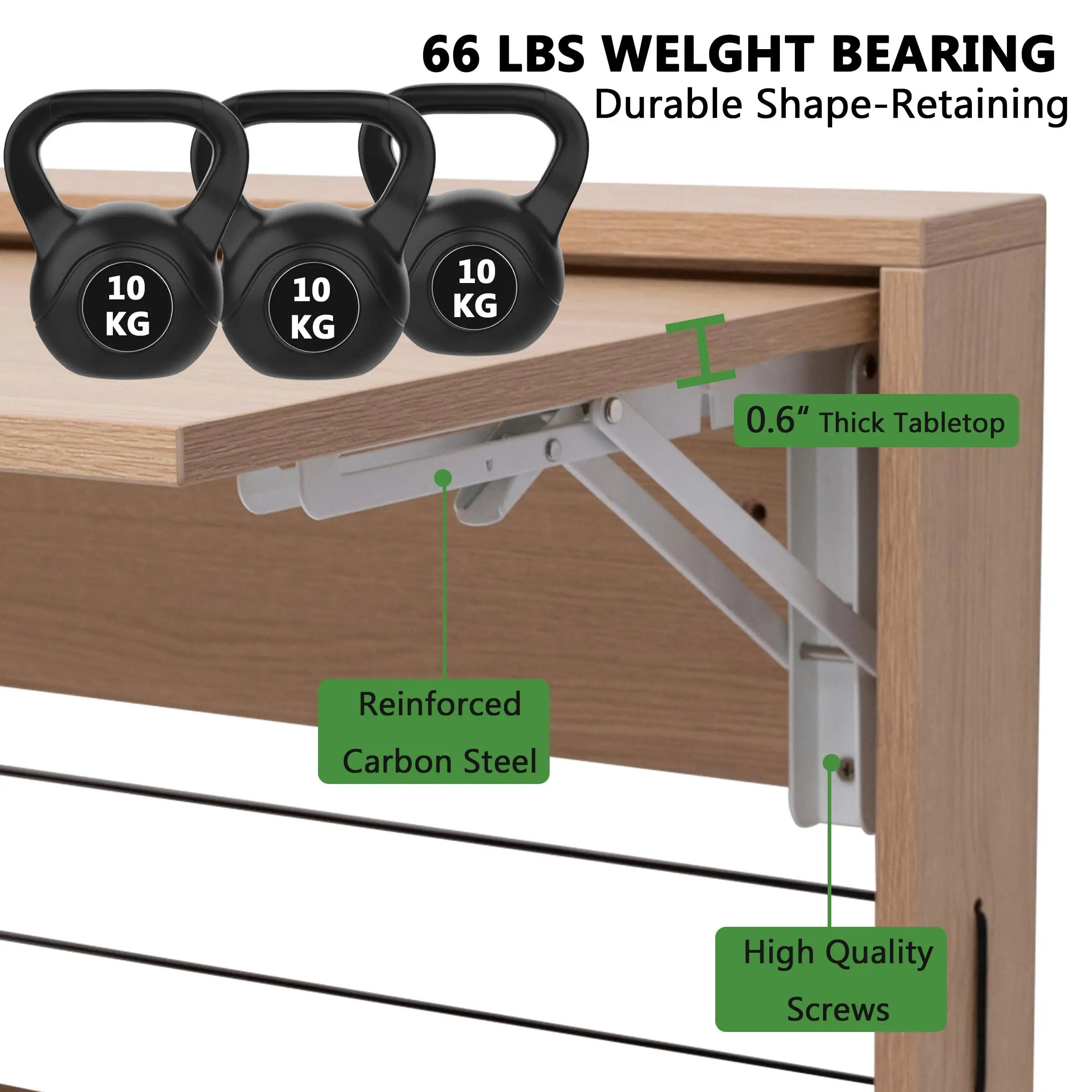 Modern Wall Mounted Bracket Study Front Desk Shelf Storage