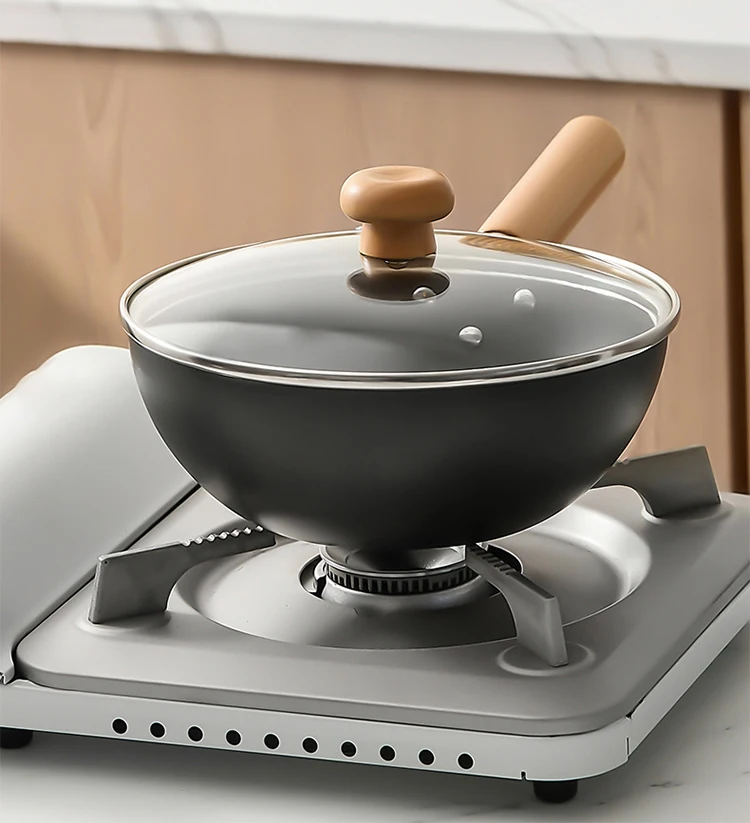 Traditional 20cm Small Iron Wok For One Person,Non-stick Uncoated ...